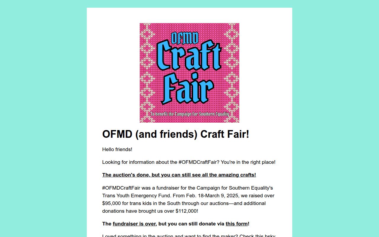 Craft Fair for Trans Kids
